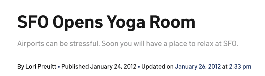 The Yoga Room: SFO - Renaissance Yoga