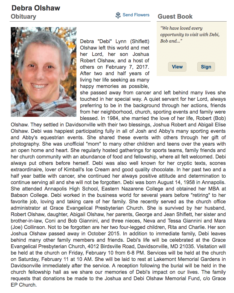 In Memoriam: Debi Olshaw - Renaissance Yoga